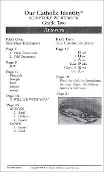 Our Catholic Identity Scripture Workbook Series: Grade 2, Student ...