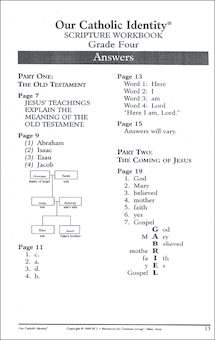 Our Catholic Identity Scripture Workbook Series: Grade 4, Student ...