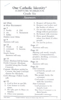 Our Catholic Identity Scripture Workbook Series: Grade 6, Student ...