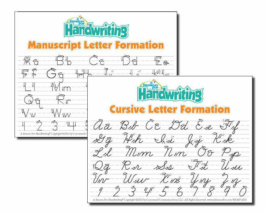 A Reason For Handwriting K 6 Handwriting Desk Cards Grades K 6 Pack Of