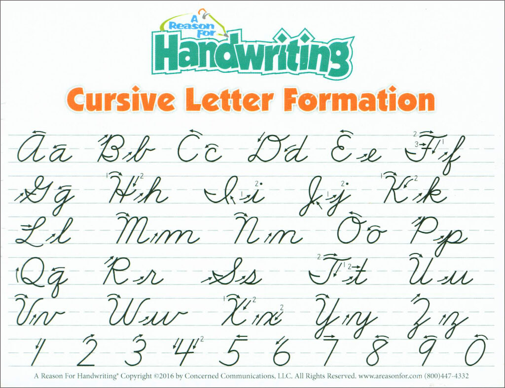 A Reason for Handwriting, K-6: Handwriting Desk Cards, Grades K-6 Pac…