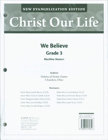 Christ Our Life: New Evangelization, K-8: Grade 3, Blackline Masters | Co…