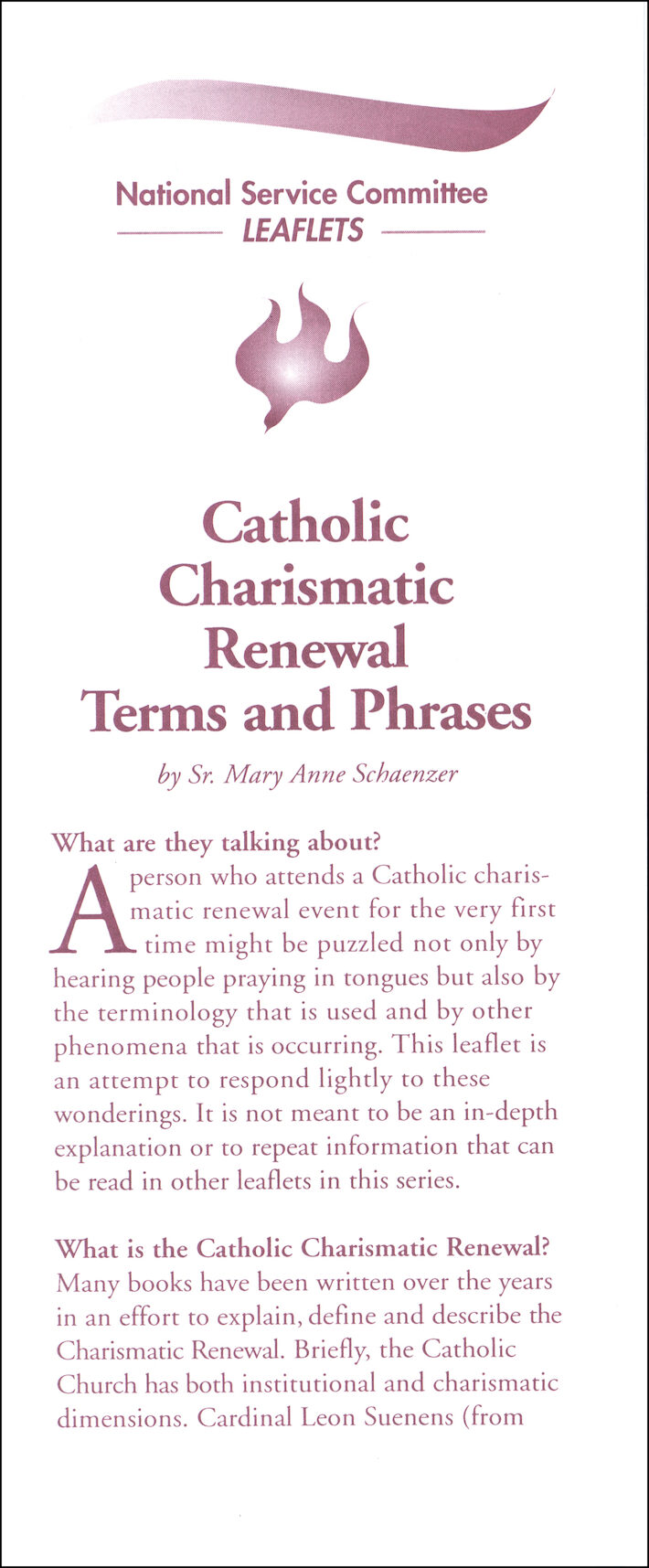 Catholic Charismatic Renewal Terms and Phrases | ComCenter.com ...