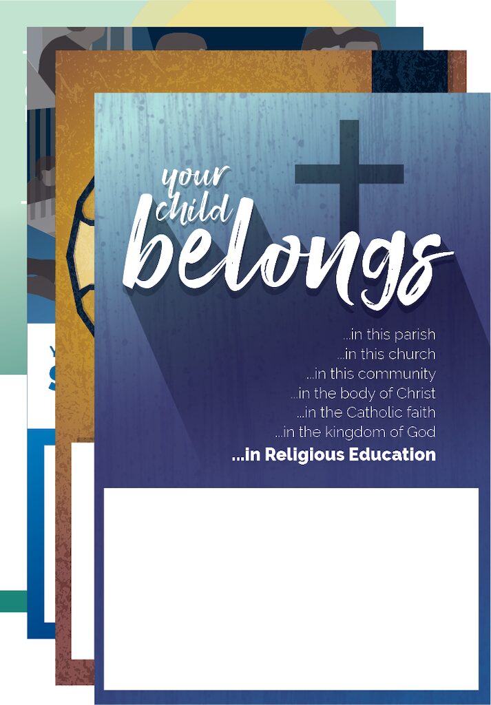 Enrollment Posters 4 different designs 11x17 | ComCenter - Catholic Faith