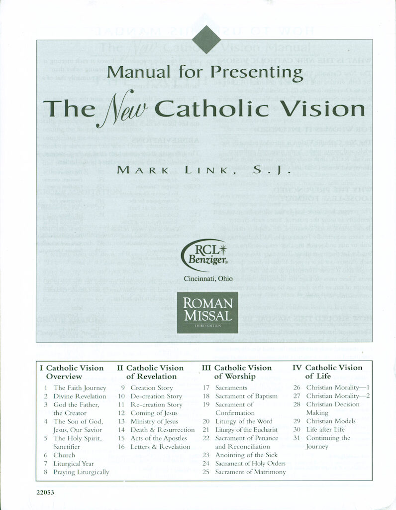 New Catholic Vision: Manual | ComCenter - Catholic Faith Formation