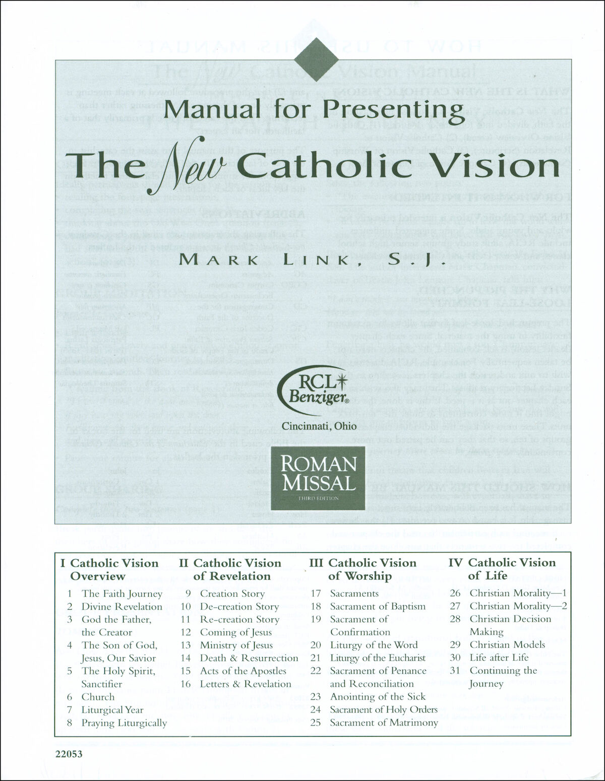 New Catholic Vision: Manual — RCL Benziger | Comcenter - Catholic Fai…